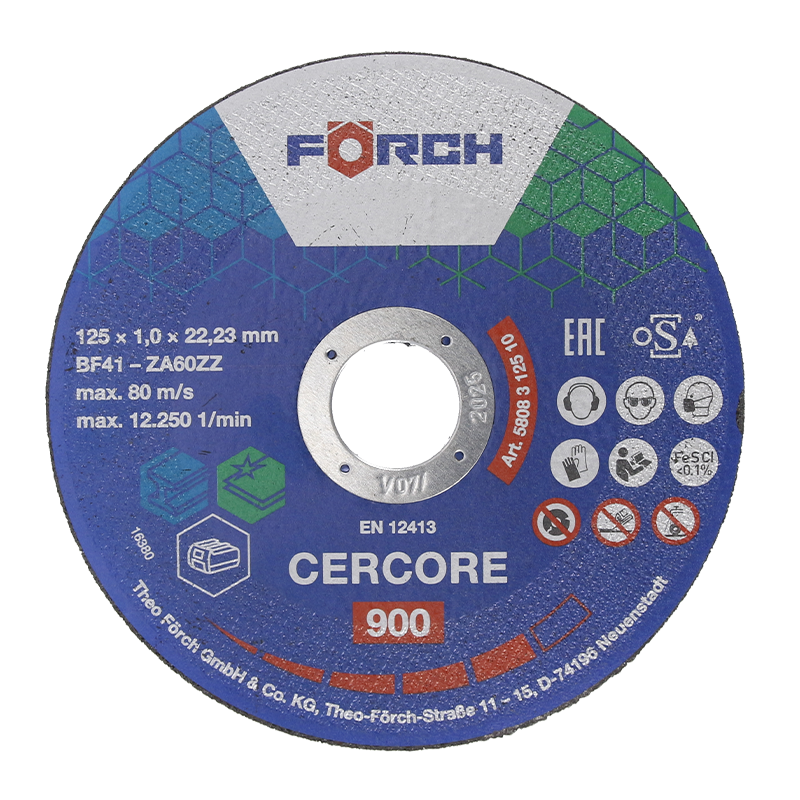 CERCORE 900 CUTTING DISC 125X1 - 5808 3 125 10 - Förch Australia - Automotive Tools & Workshop ...